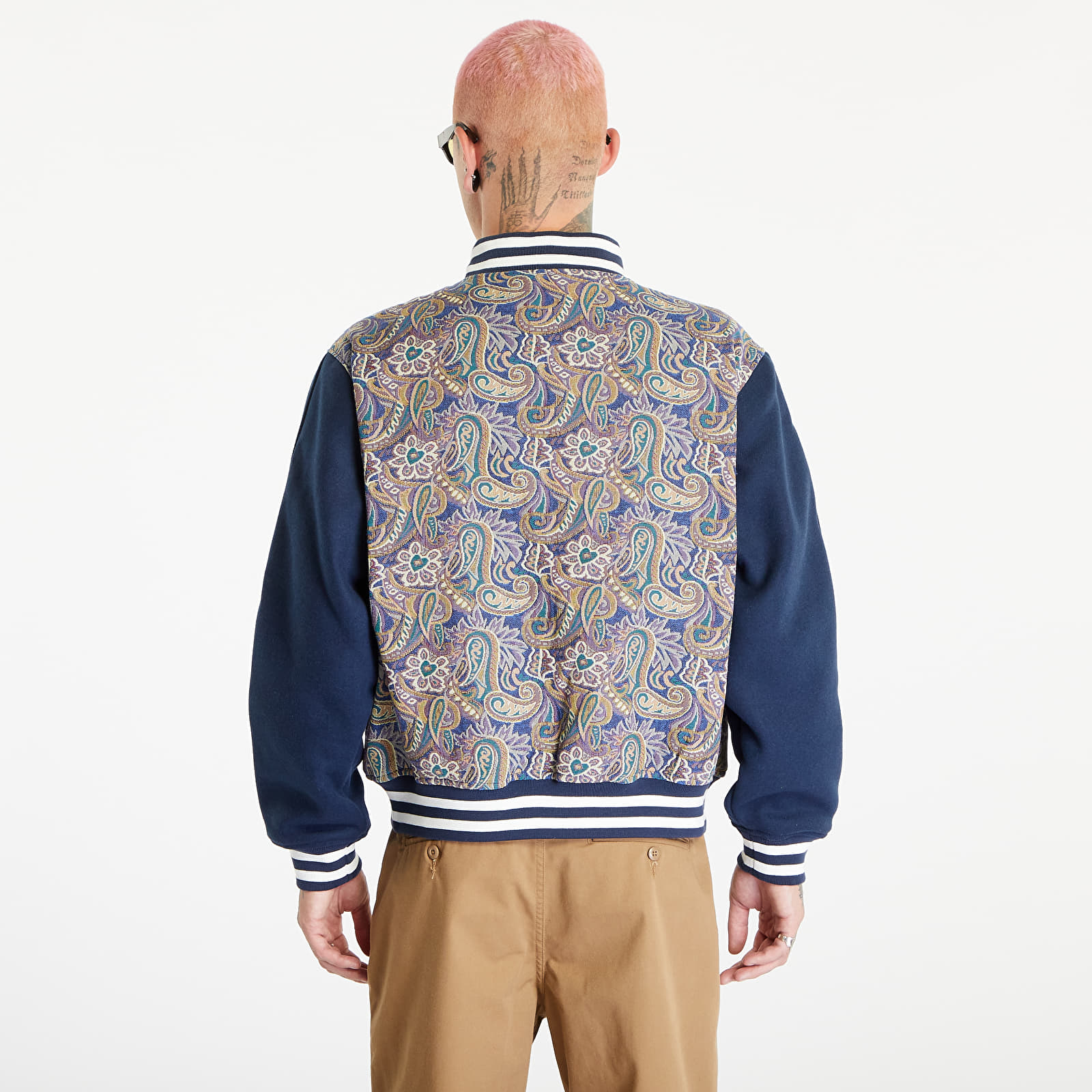 Bomber Jackets Vans Vault x Nigel Cabourn Letterman Jacket Navy | Footshop