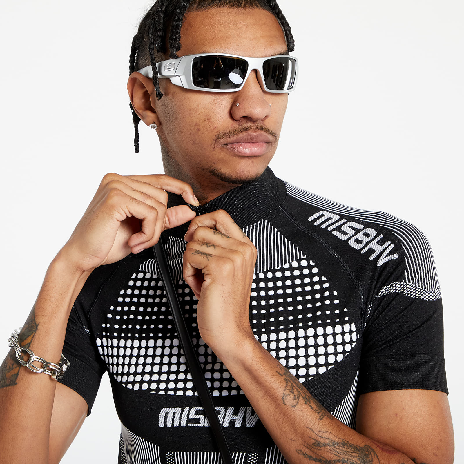 MISBHV Sport Europa Quarter-Zip T-Shirt UNISEX Black/ White | Footshop
