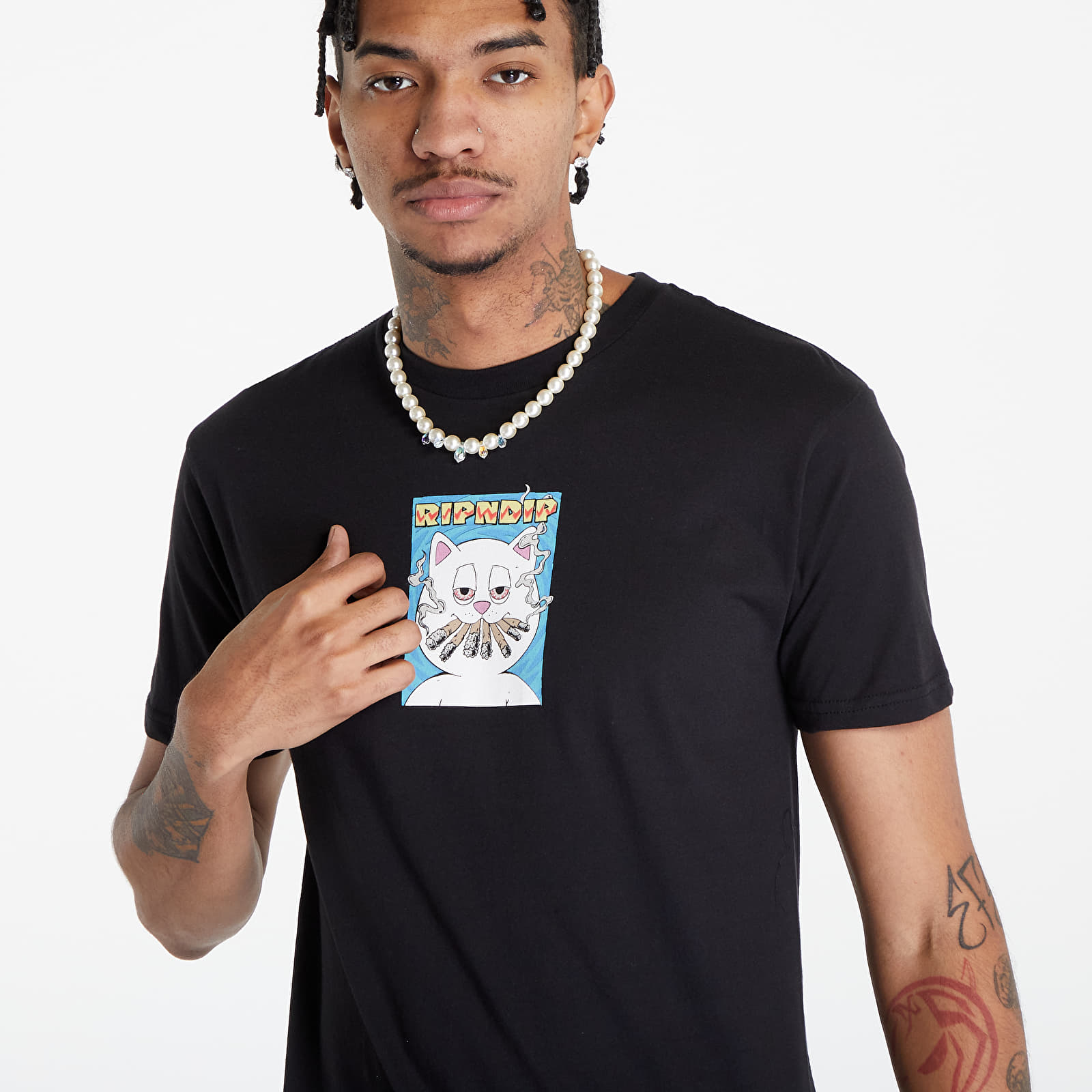 Trička RIPNDIP Blunt Face Short Sleeve Tee Black (RNDHOL23164) | Footshop