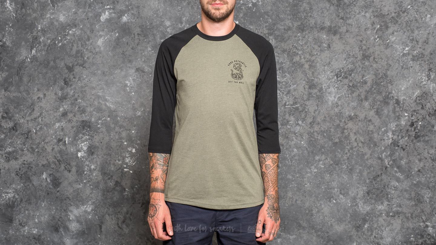 T-shirts Vans Rattlesnake Hill Raglan Tee Olive Heather/ Black | Footshop