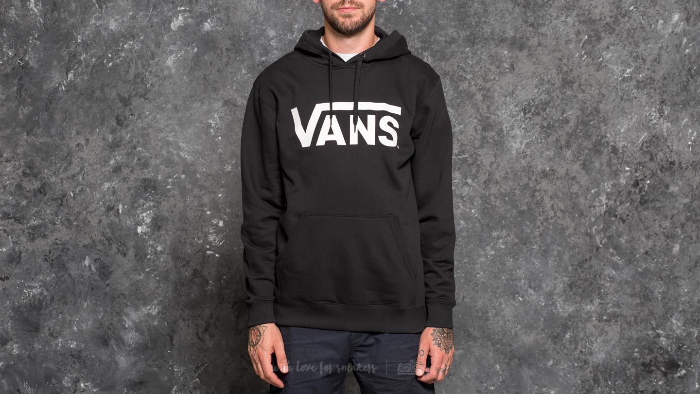 Mikiny Vans Classic Pullover Hoodie Black-White (VN000J8NY281) | Footshop
