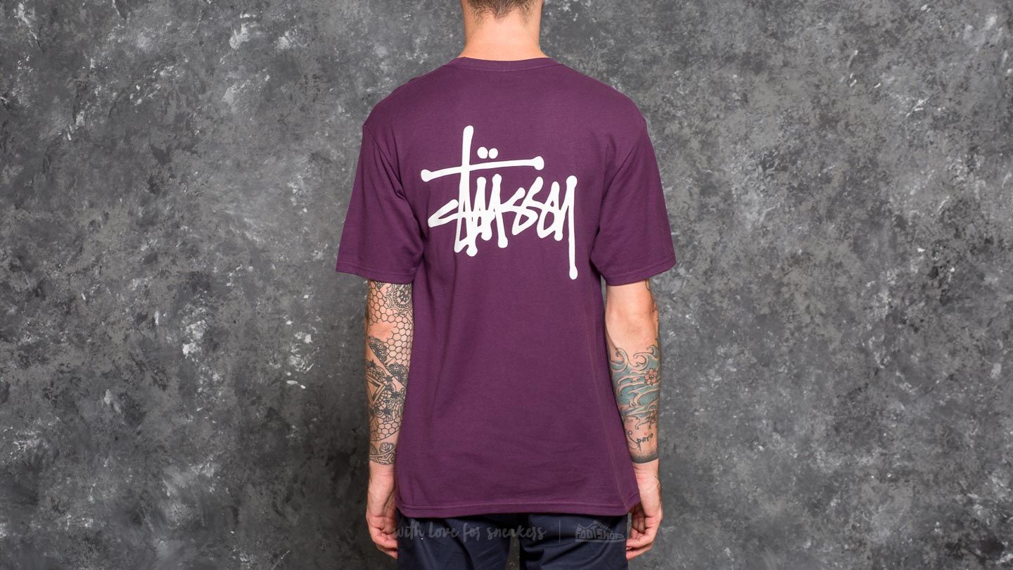 T-Shirts Stüssy Basic Tee Grape | Footshop