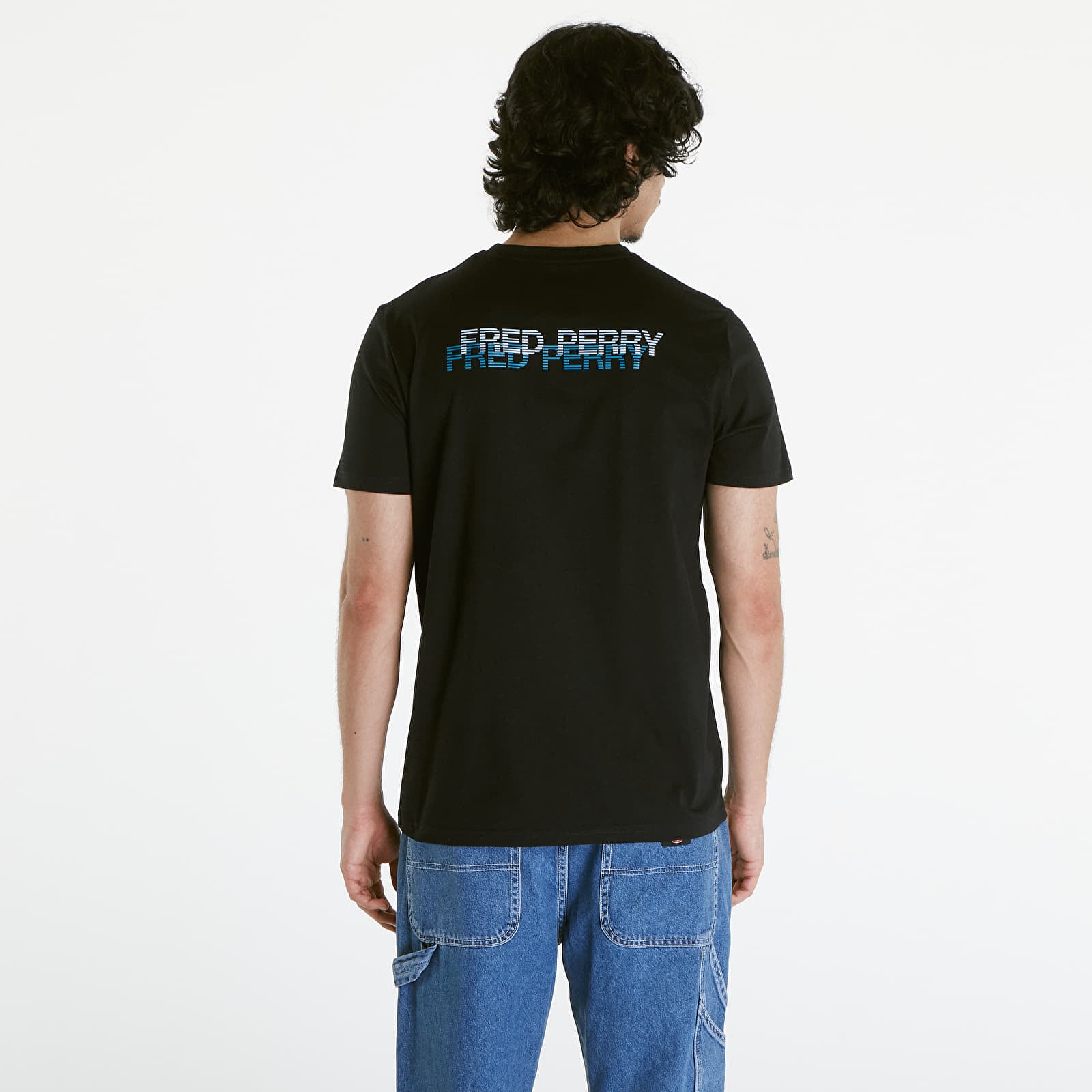 Tricouri FRED PERRY Print T-shirt Black | Footshop