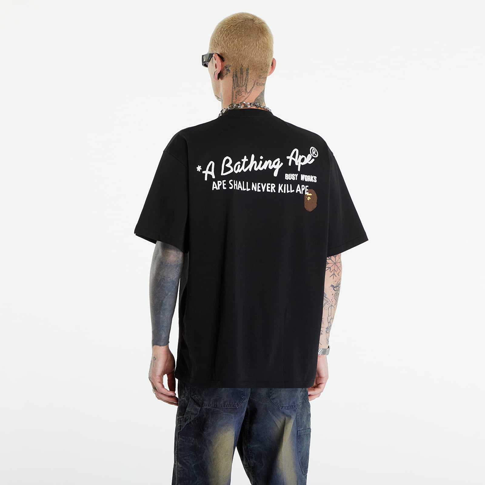 T-shirts A BATHING APE Hand Draw Bape Relaxed Fit Tee Black | Footshop
