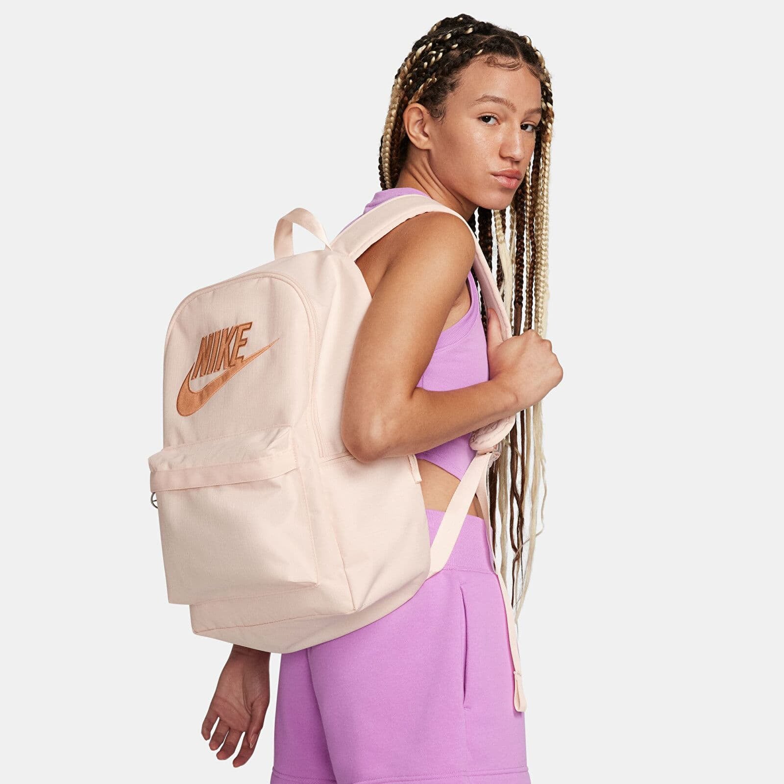 Backpacks Nike Heritage Backpack Guava Ice/ Amber Brown (FB3040-838 ...