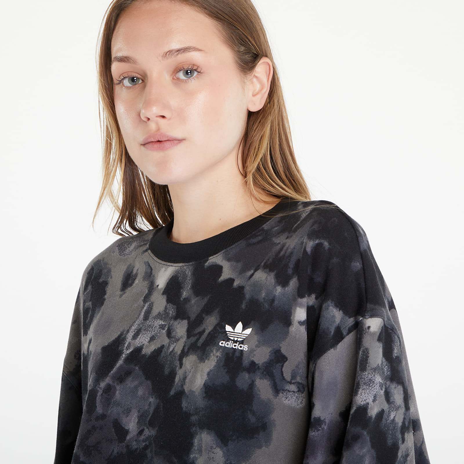 adidas Tie-Dyed Crew Sweatshirt Black/ Multicolor | Footshop