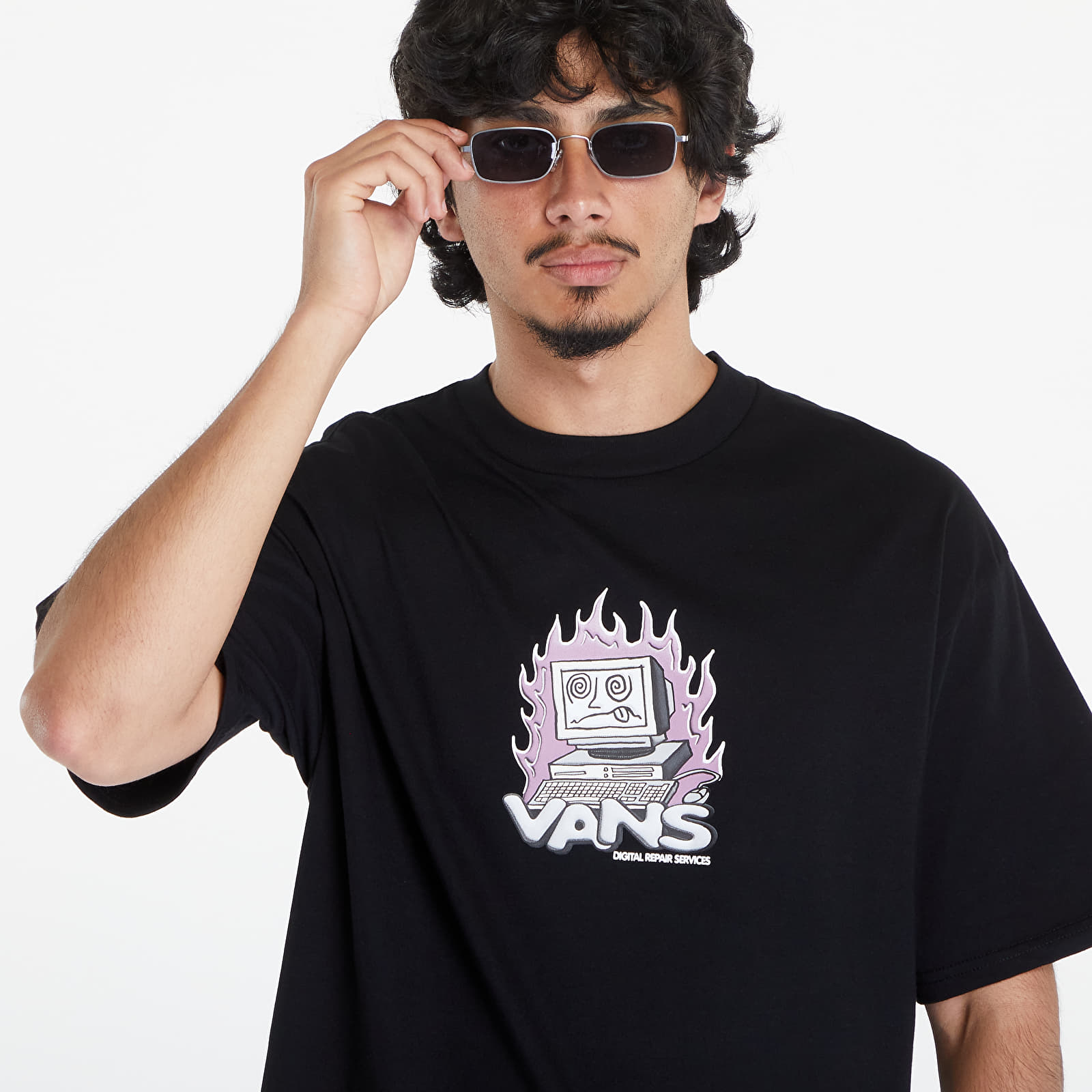 Men's T-shirts Vans Digital Repair SS Tee Black (VN000HFKBLK1) | Footshop