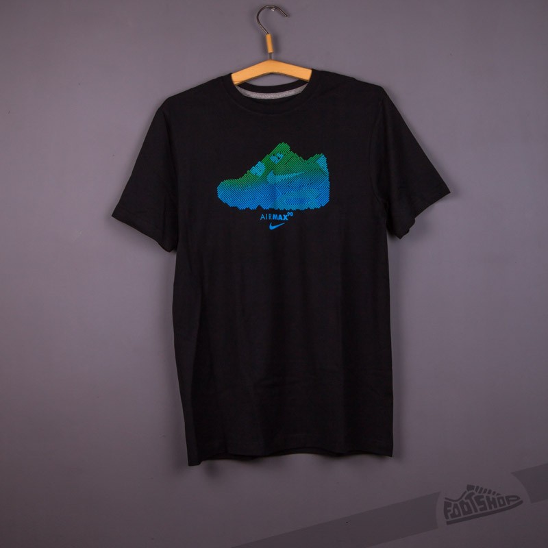 T-Shirts and shirts Nike Tee-Max out Black/Blue | Footshop