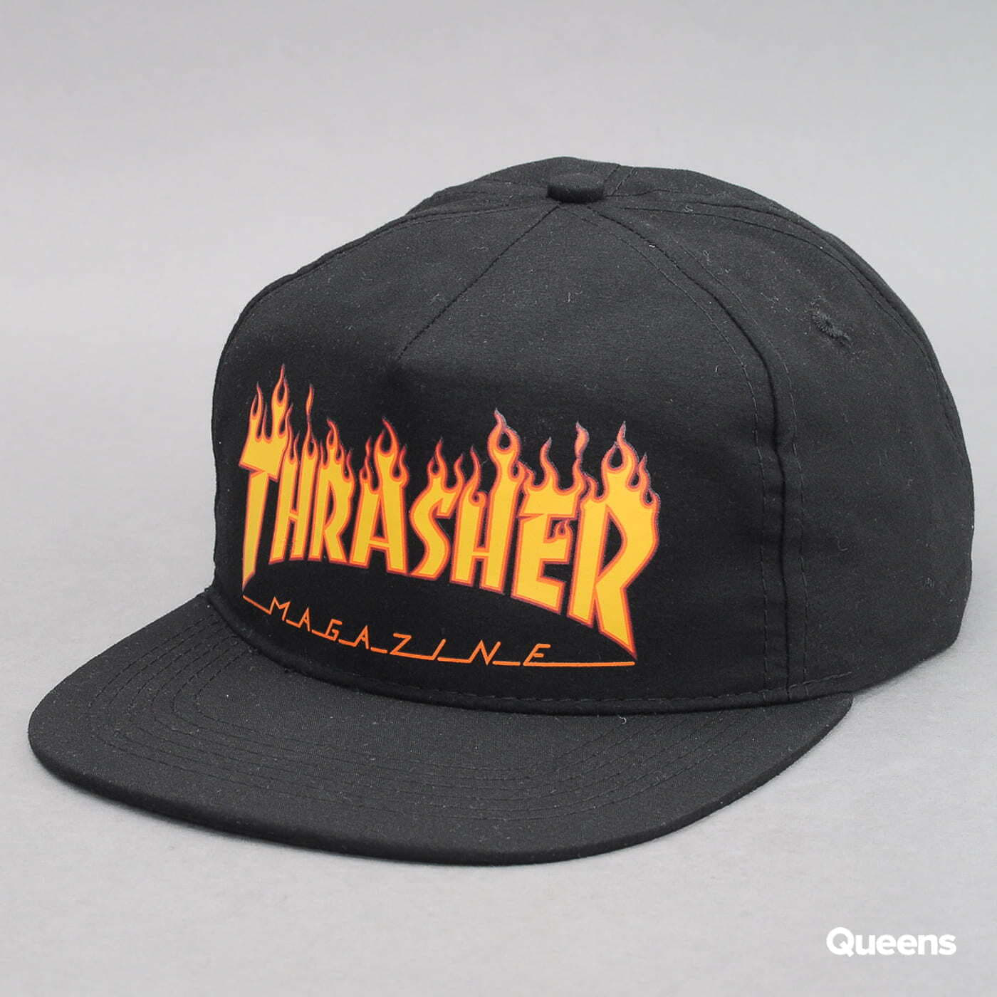 Caps Thrasher Flame Snapback Black | Footshop