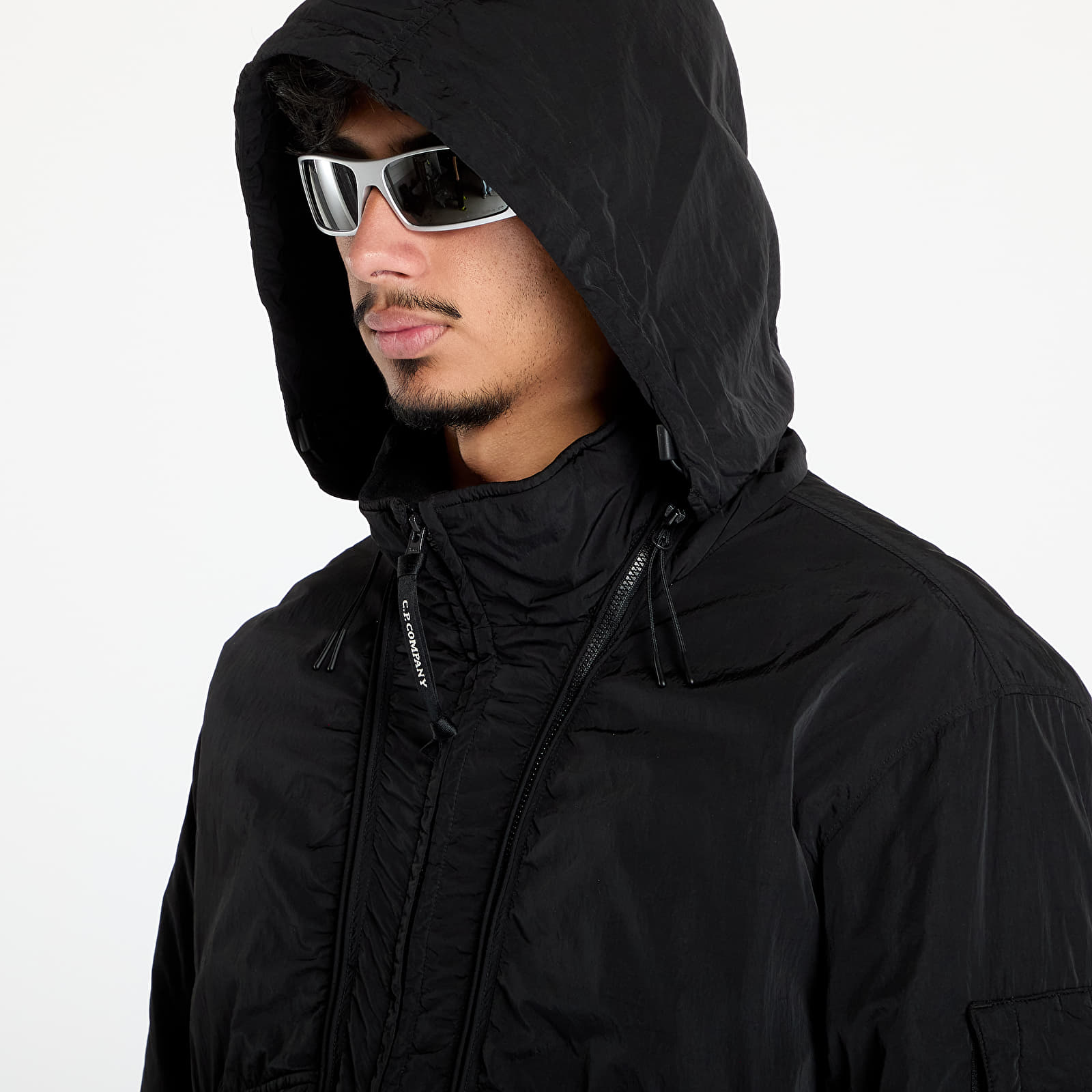 Men's jackets C.P. Company Chrome-R Body Zippers Padded Jacket Black | Footshop