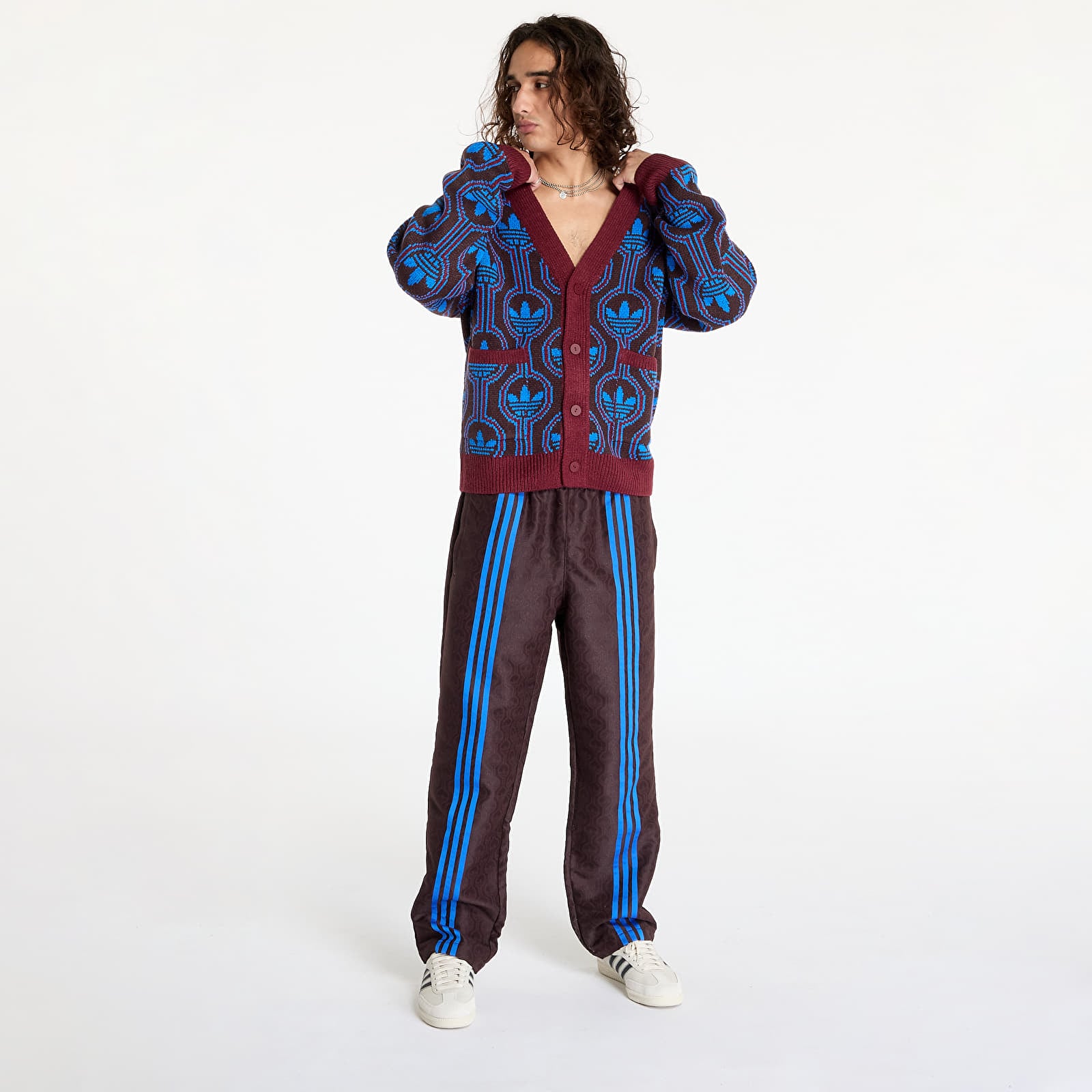 Пуловери adidas Knit Cardigan Shadow Red/ Blue (JN5960) | Footshop