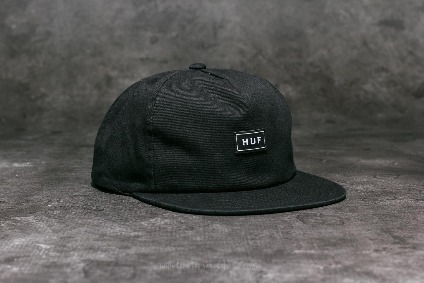 Caps HUF Apparel Cap Bar Logo Snapback Black | Footshop