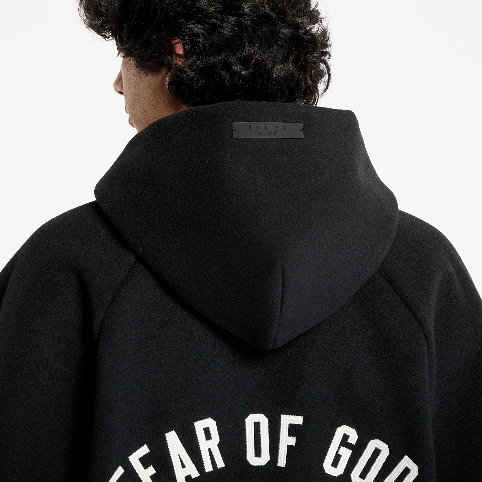 Jassen Fear Of God ESSENTIALS Brushed Hooded Bomber Black (202HO246250F ...