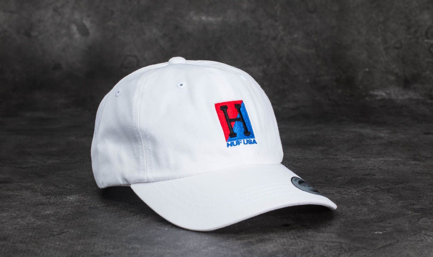 Caps HUF Stadium Relay Curved Visor Hat White | Footshop