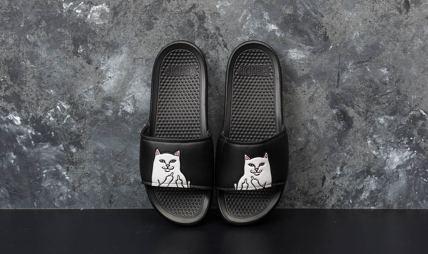 Men's shoes RIPNDIP Lord Nermal Slides Black (RND1528) | Footshop