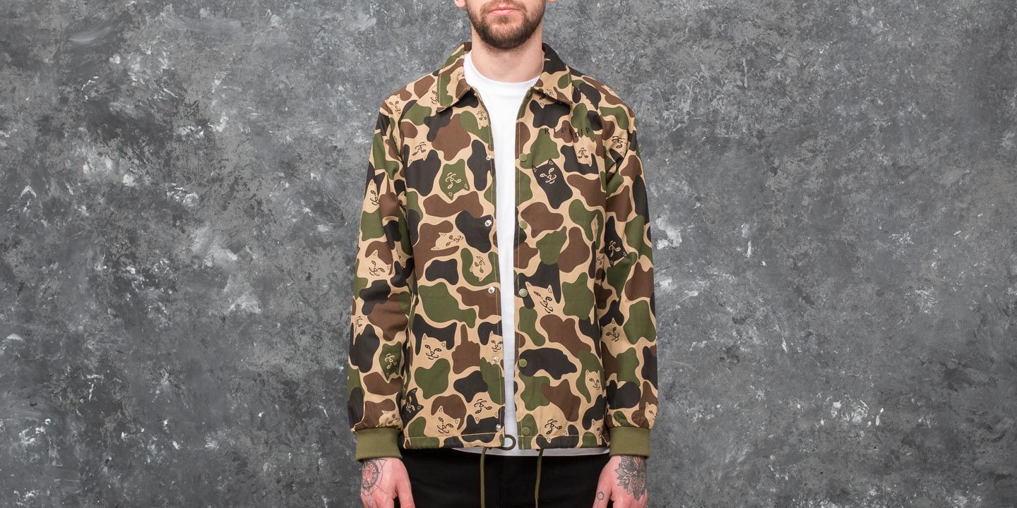 Coach Jackets RIPNDIP Praying Hands Twill Jacket Camo (RND2001) | Footshop