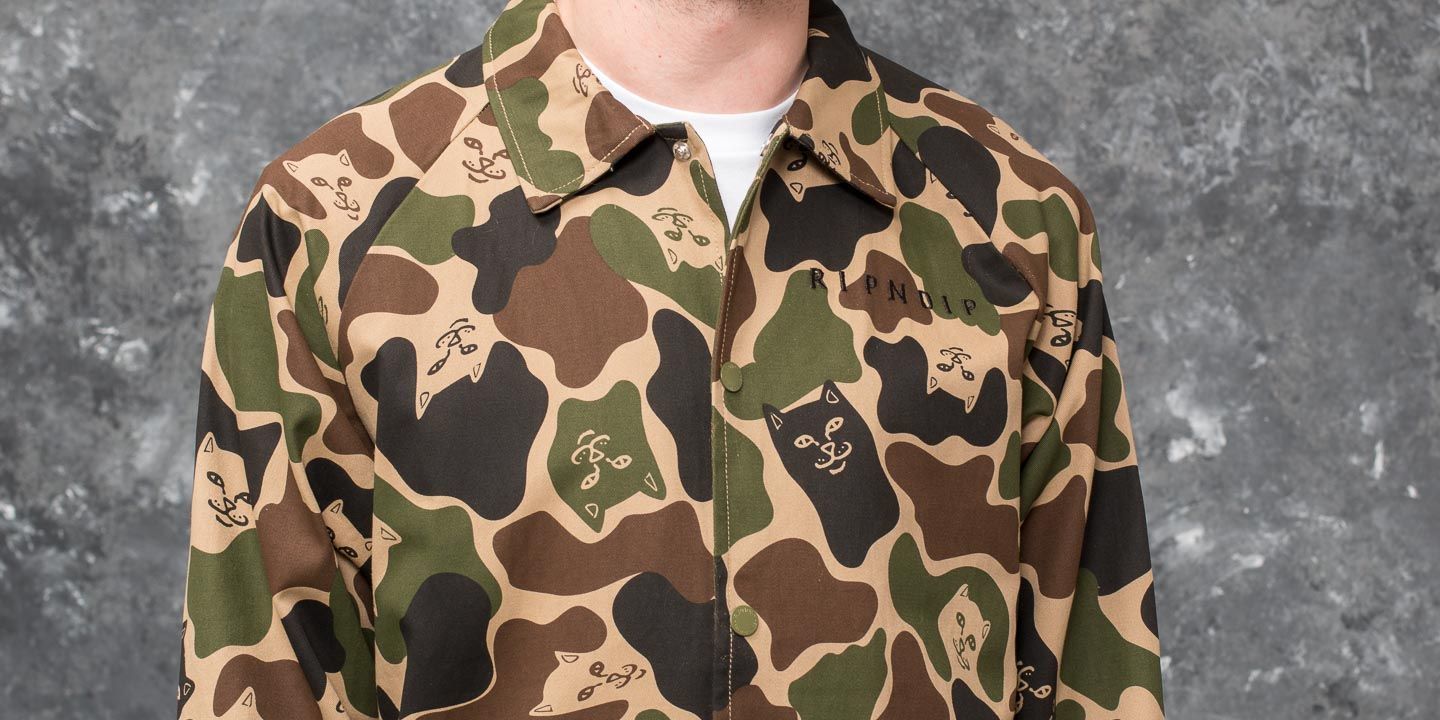 RIPNDIP Praying Hands Twill Jacket Camo | Footshop