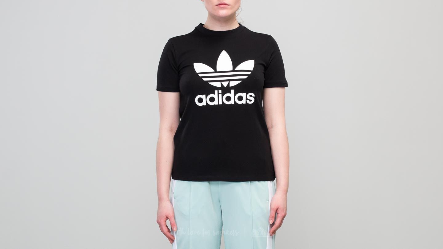 T-shirts adidas Trefoil Shortsleeve Tee Black/ White | Footshop