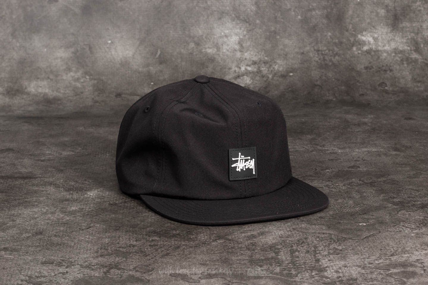 Caps Stüssy Stock Rubber Patch Cap Black (131786 black) | Footshop