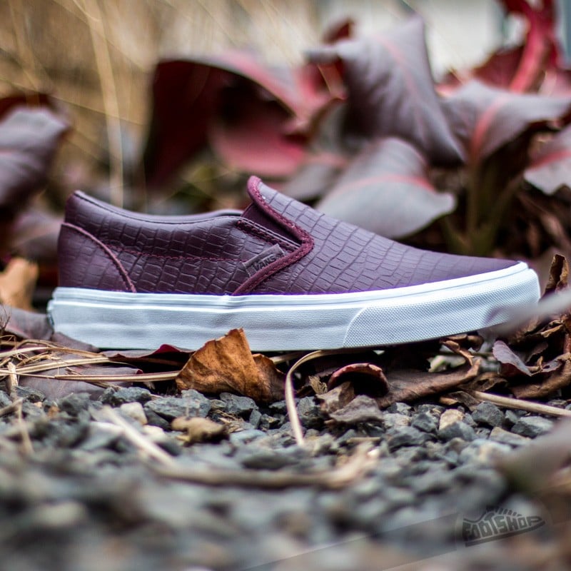 Men's shoes Vans Classic Slip-On CA (Croc Leather) Winetasting | Footshop
