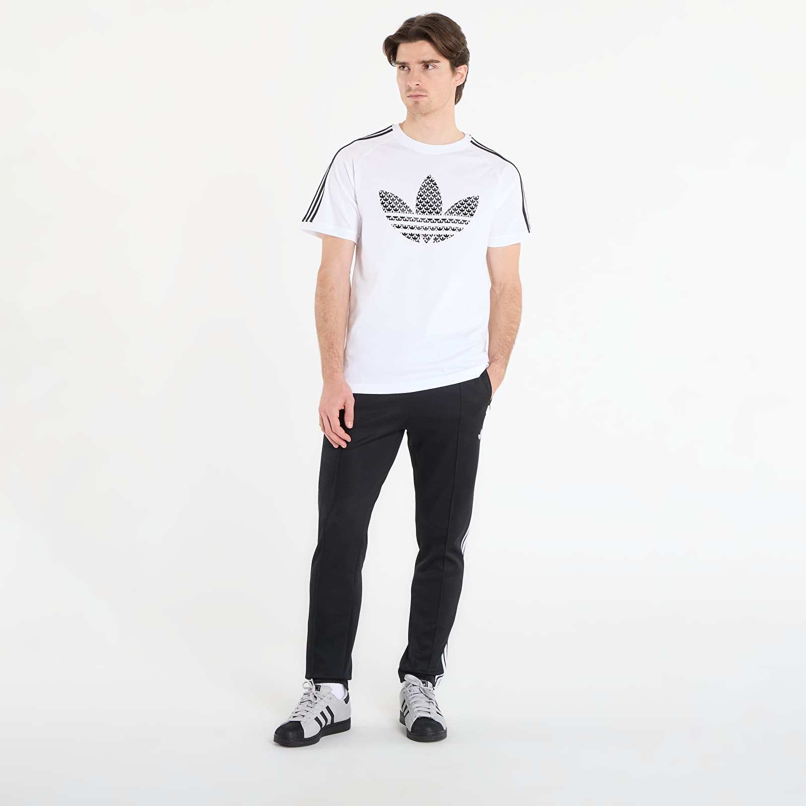 Men's T-shirts adidas Monogram Infill 3S T-Shirt White (KD1360) | Footshop