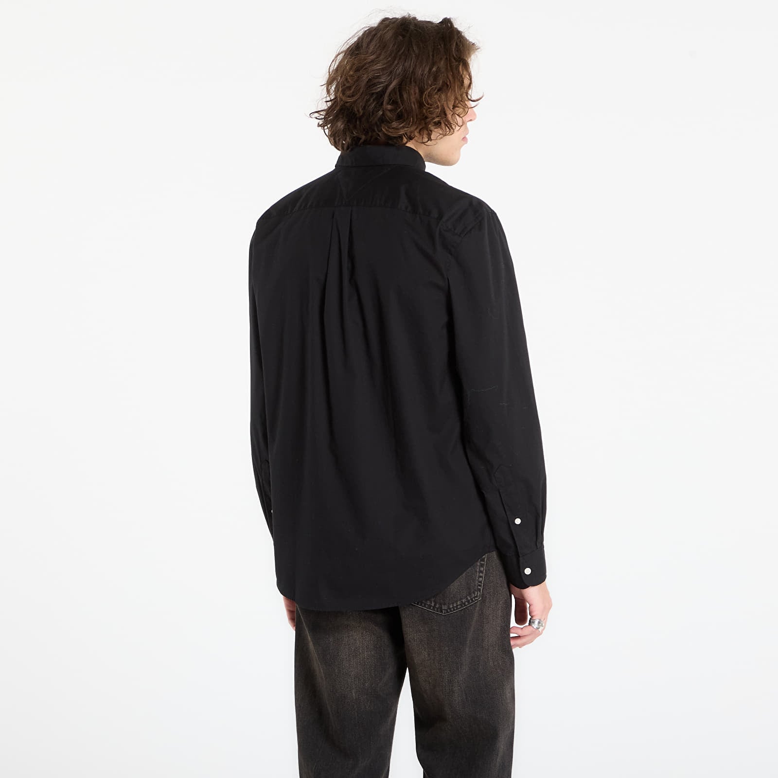 Pánské košile Tommy Hilfiger Core Flex Poplin Solid Rf Shirt Black ...