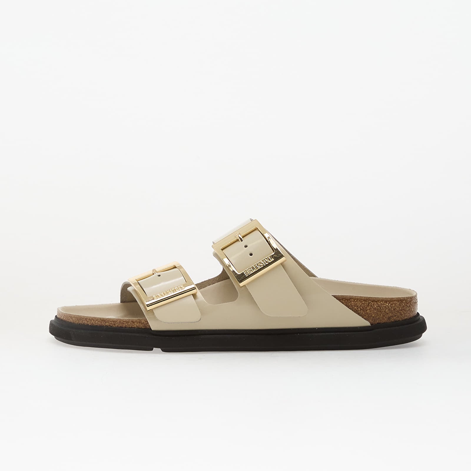 Női cipők Birkenstock Arizona Droplet Buckle Natural Leather Patent ...