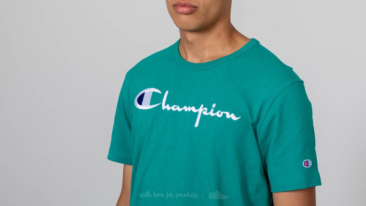 T-shirts Champion Crewneck T-Shirt Vivid Teal (210972 GS037 PRG) | Footshop