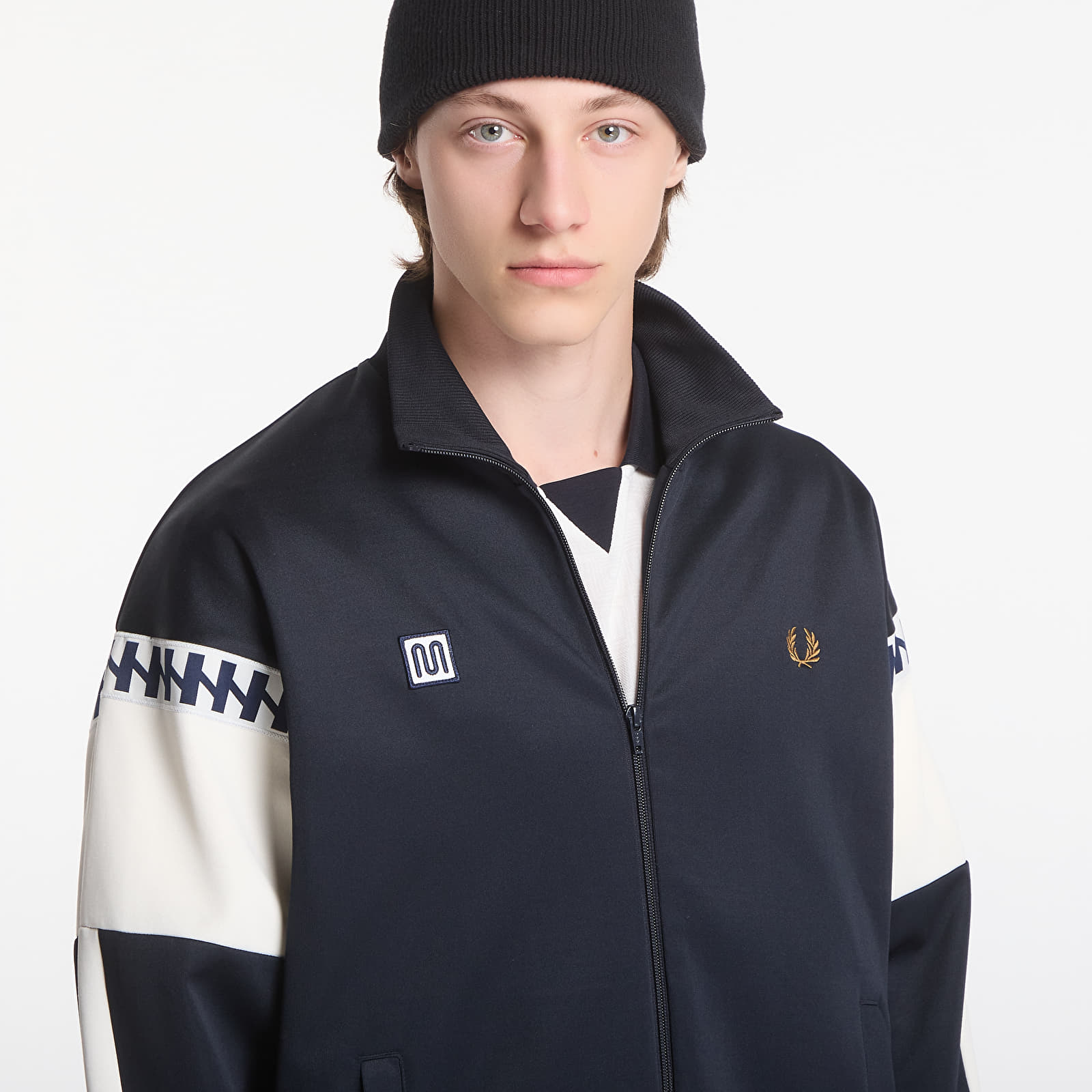 Fred Perry Meyba Cut And Sew Track Jacket Black | Footshop