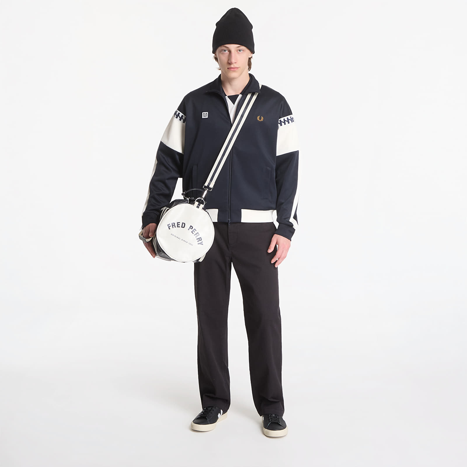 Fred Perry Meyba Cut And Sew Track Jacket Black | Footshop