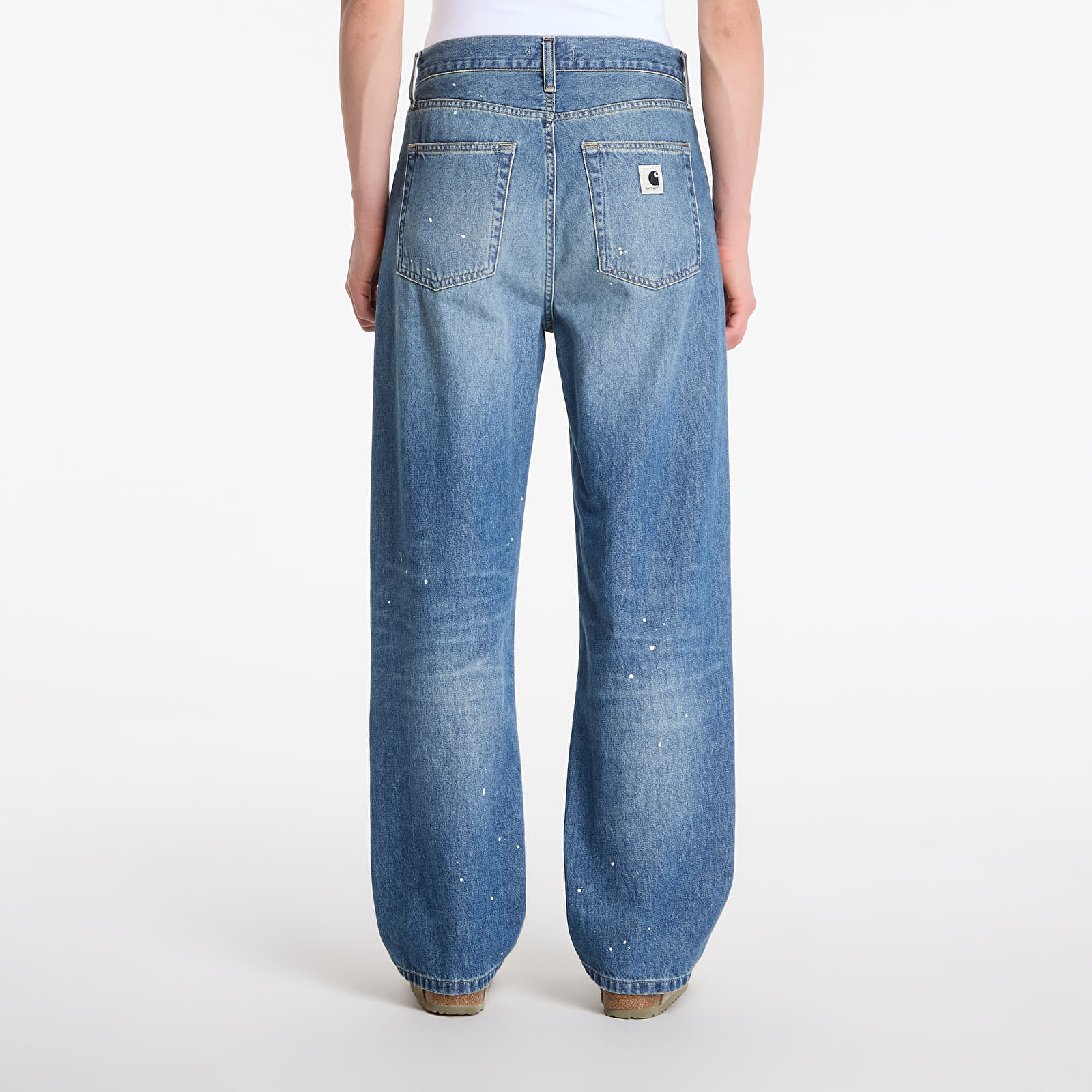 Carhartt WIP W' Arin Pant Blue Destroy Wash, Splatter | Footshop