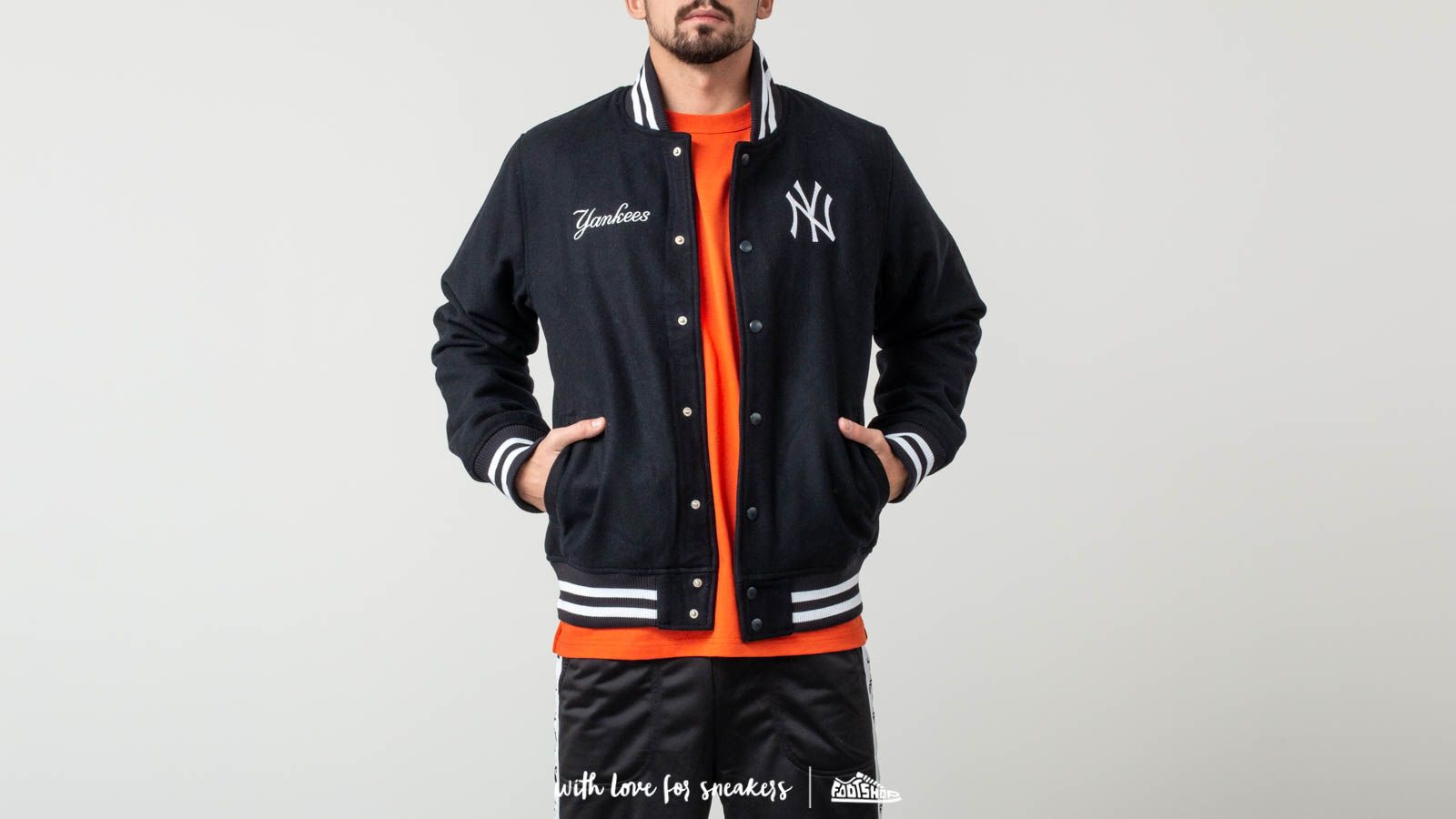 Bombery New Era MLB Team Apparel New York Yankees Bomber Blue Marine ...