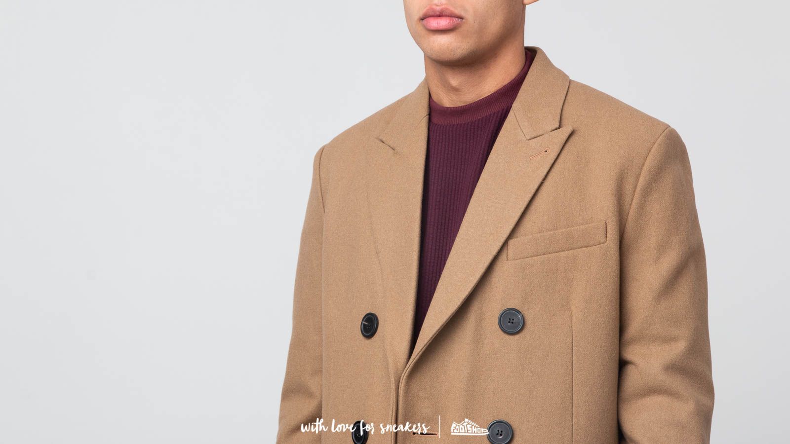 Coats Alexandre Mattiussi Double Breasted Coat Camel (H18M102.217 camel ...