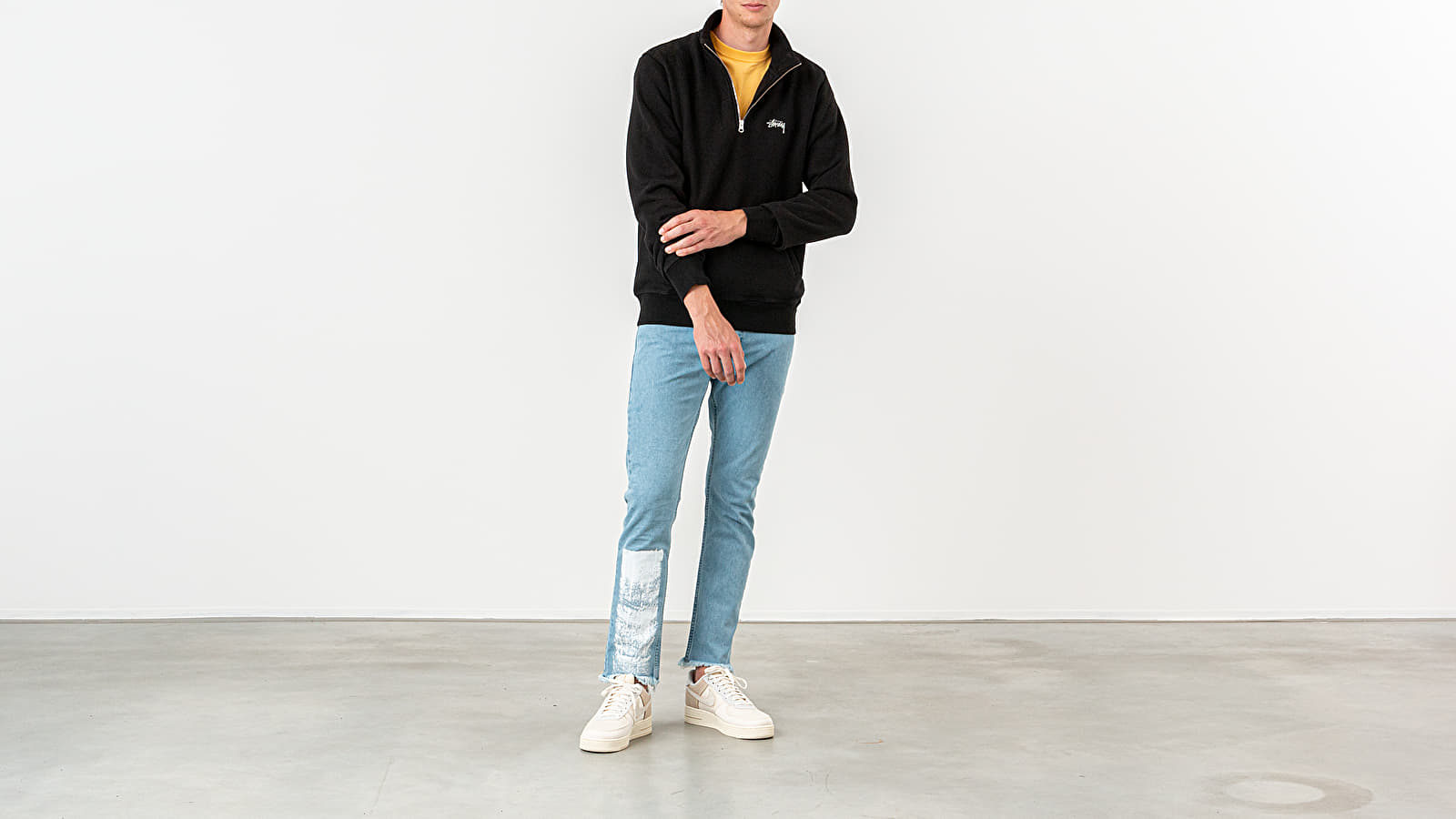 Hoodies and sweatshirts Stüssy Stock Fleece Mock Black (118329 black ...