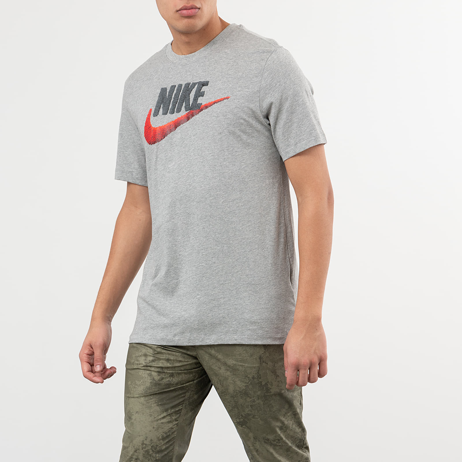 T-shirts Nike Sportswear Brand Mark Tee Dark Grey Heather/ Black ...
