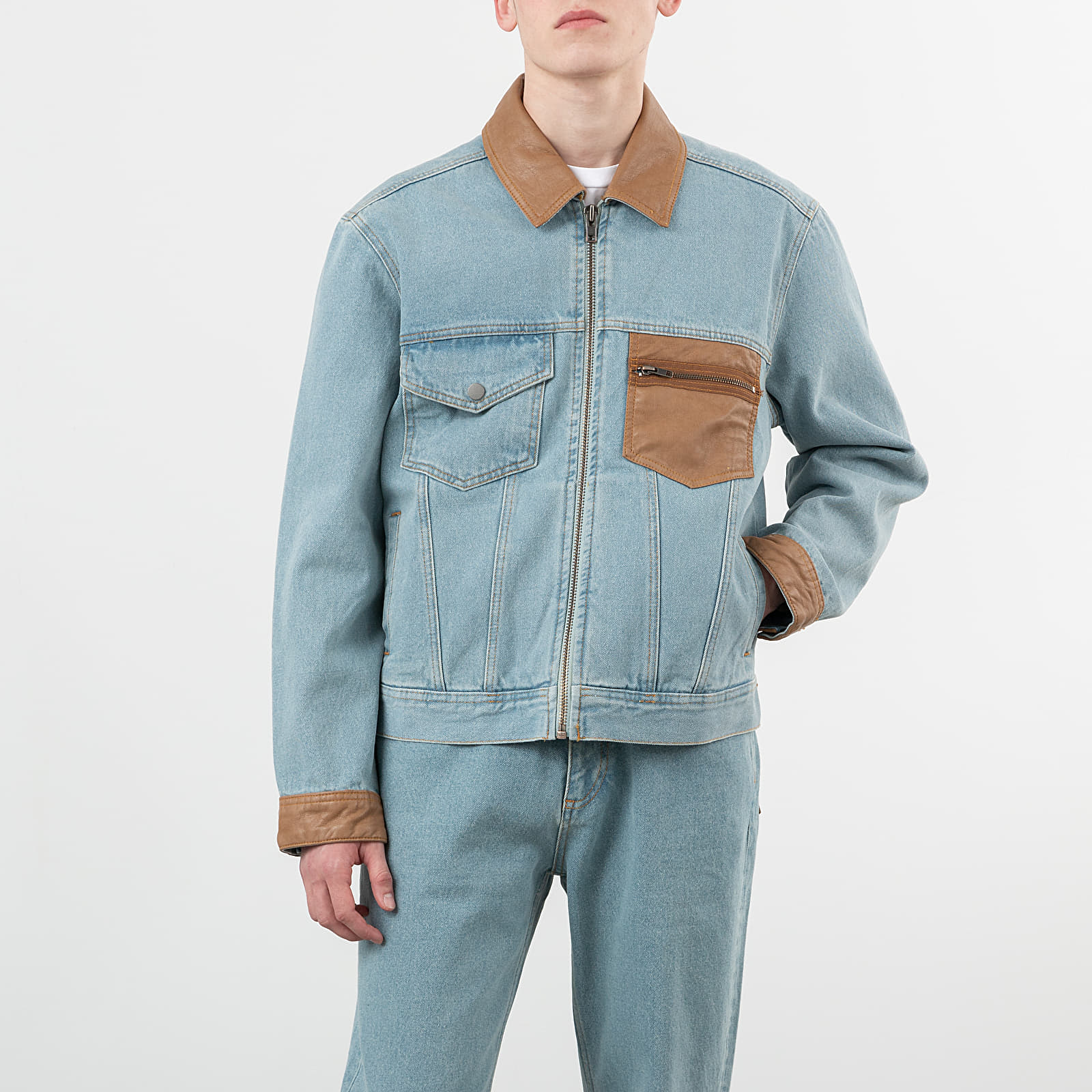 Jackets PACCBET Light Wash Denim Jacket Light Blue | Footshop