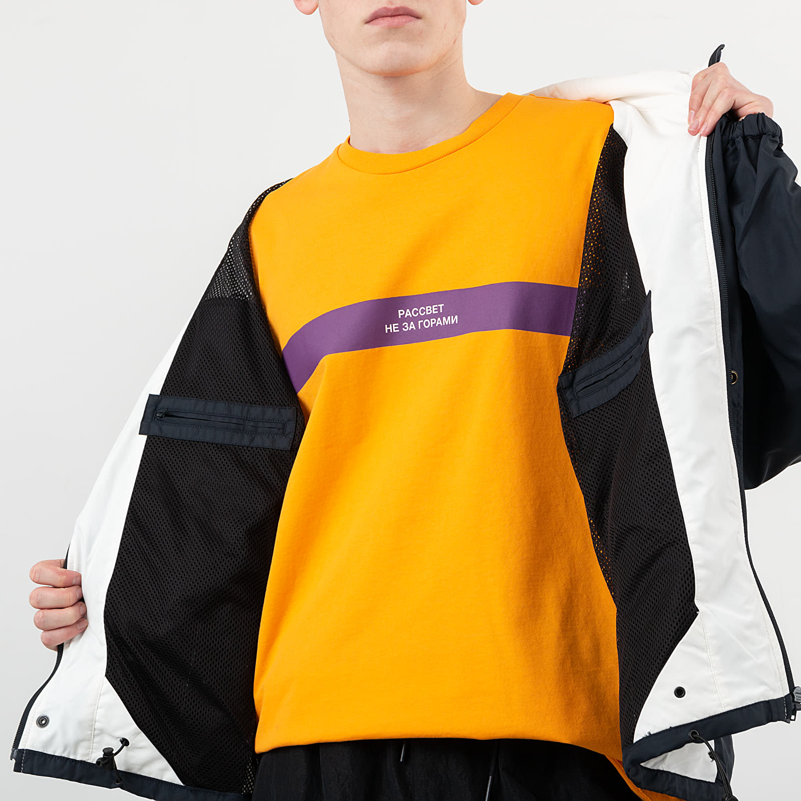 Jackets PACCBET Anorak Jacket Navy/ White | Footshop