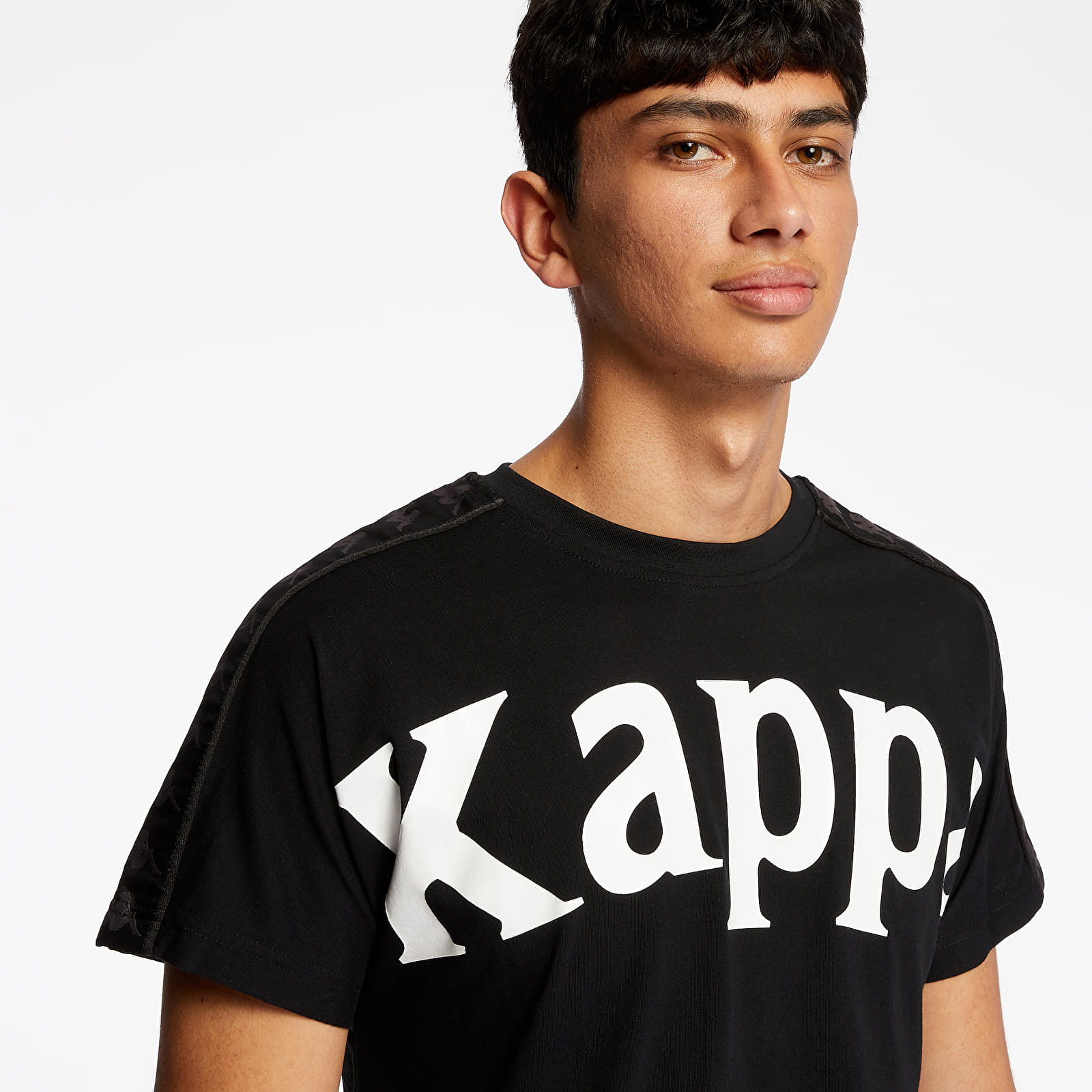 Men's Clothing Kappa 222 Banda Cultin Tee Black/ White Antique | Footshop