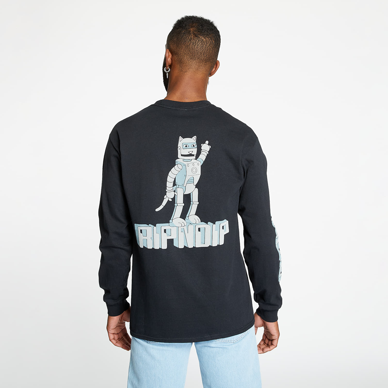 Pólók RIPNDIP Bionic Nerm Long Sleeve Tee Black | Footshop
