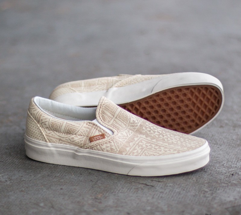 Ανδρικά παπούτσια Vans Classic Slip-On (Pacific Isle) Natural/ Blanc De ...