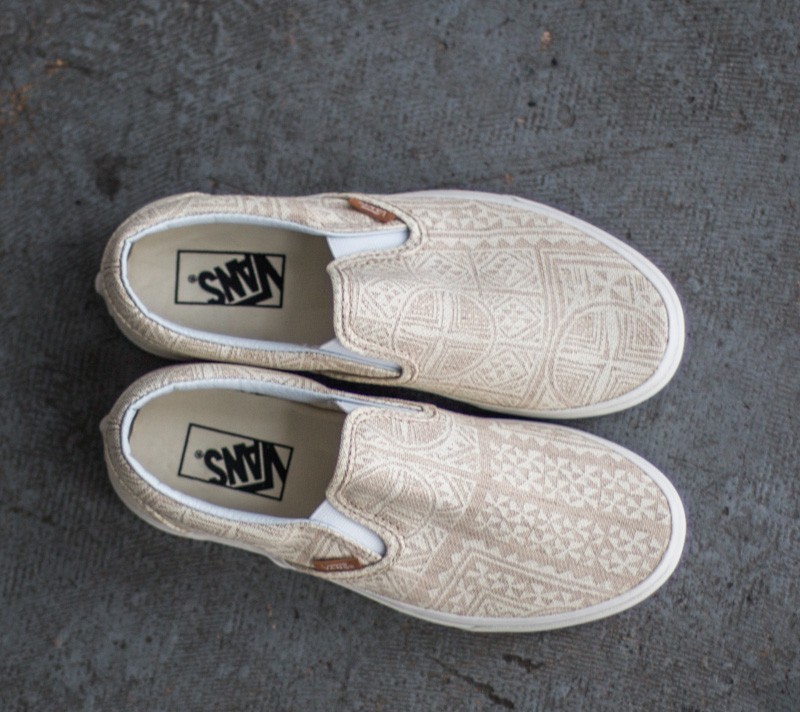 Ανδρικά παπούτσια Vans Classic Slip-On (Pacific Isle) Natural/ Blanc De ...