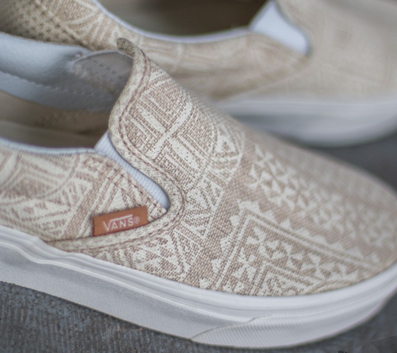 Ανδρικά παπούτσια Vans Classic Slip-On (Pacific Isle) Natural/ Blanc De ...