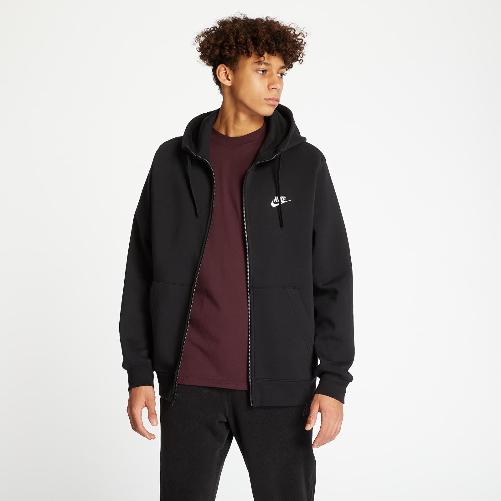 Felpe Nike Sportswear Club Fleece Black/ Black/ White (BV2645-010 ...