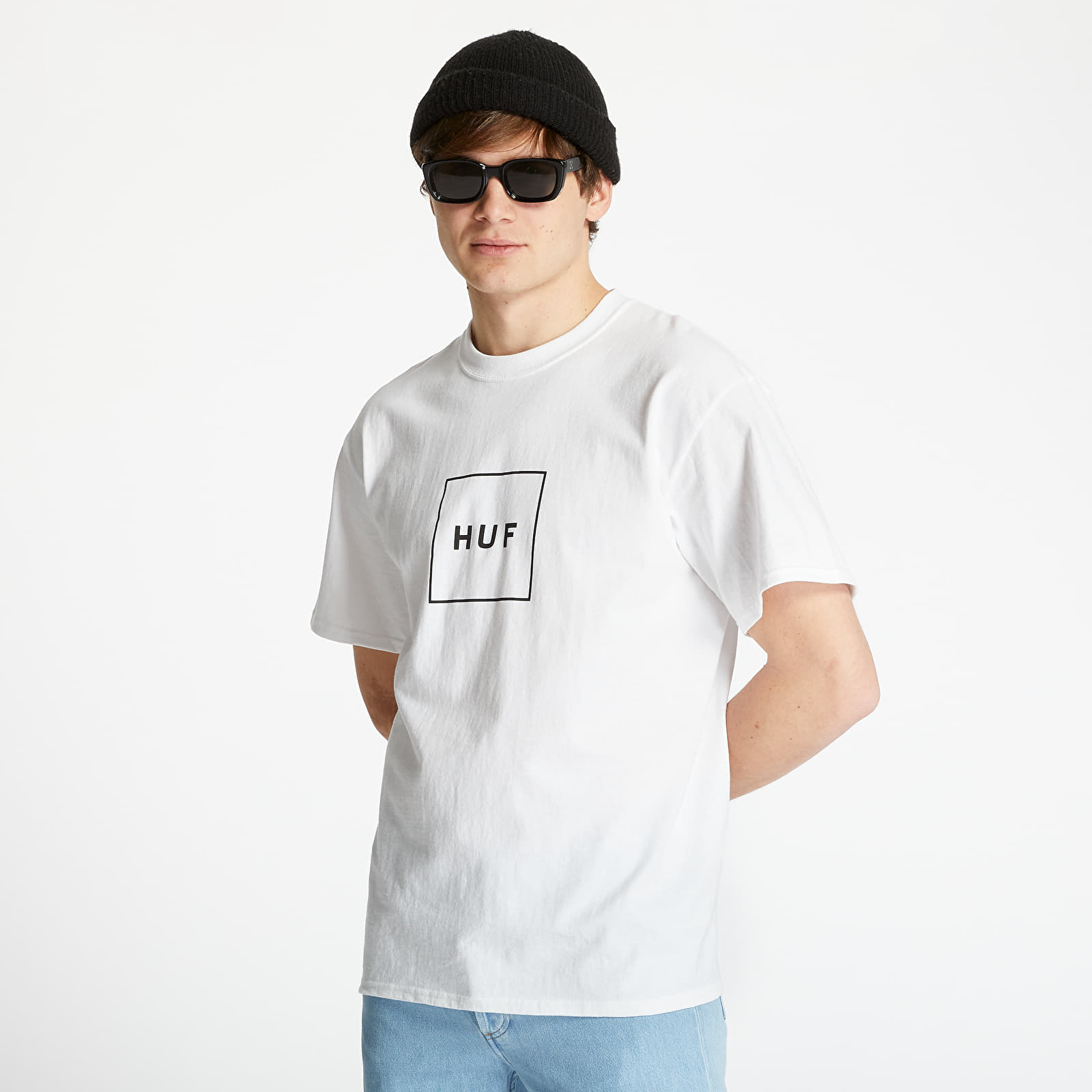 T-shirts HUF Essentials Box Logo Tee White (TS00507 white) | Footshop