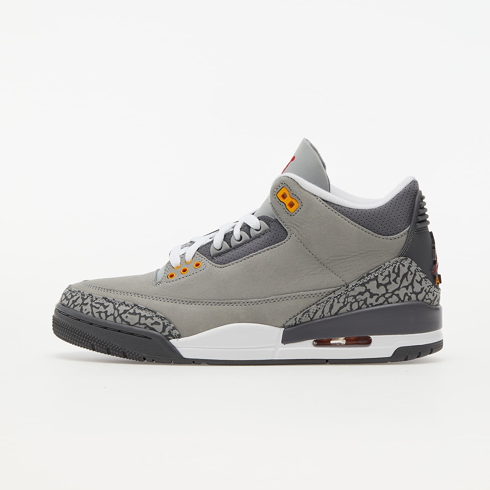 Men's shoes Air Jordan 3 Retro Silver/ Sport Red-Lt Graphite-Orange ...