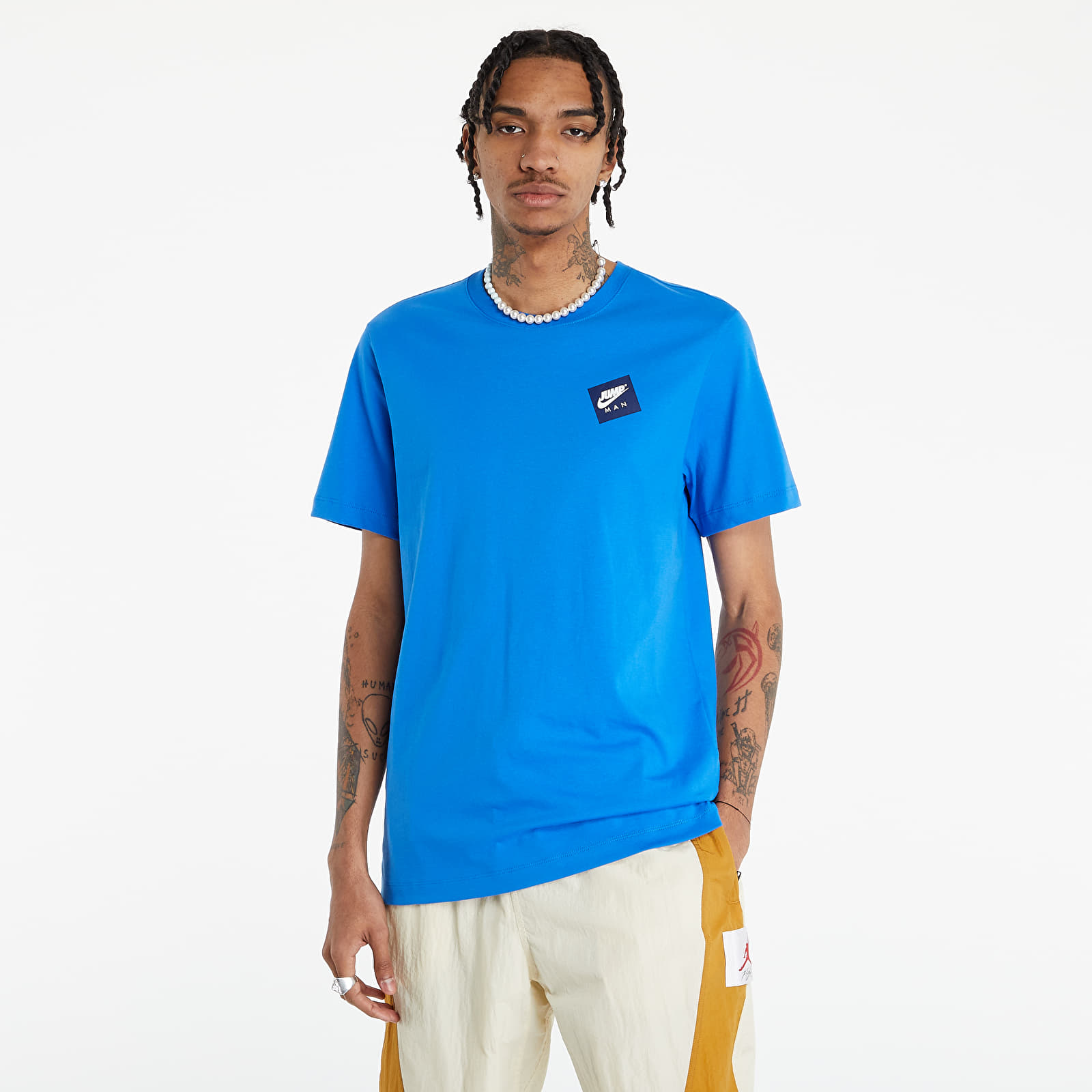 Tricouri Jordan JMC SS GFX Crew Signal Blue/ Black | Footshop