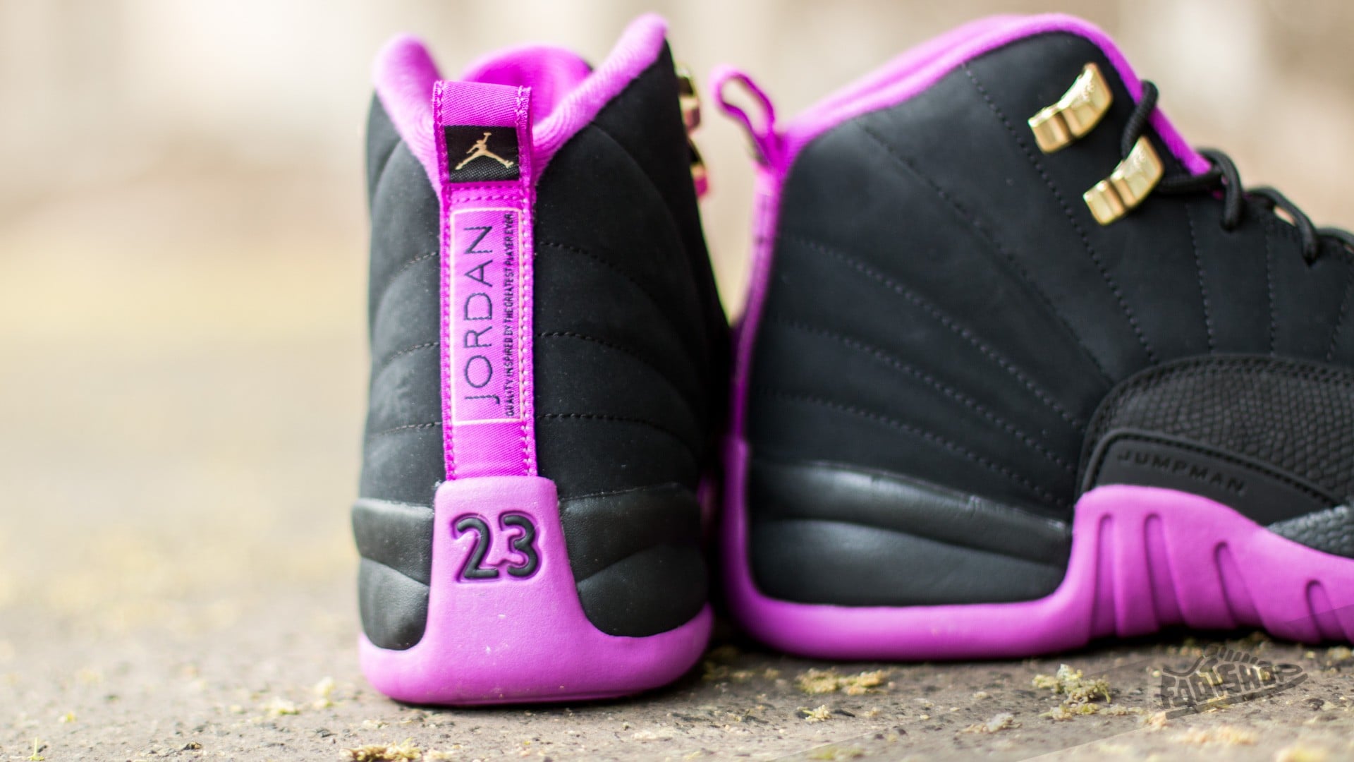 Women's shoes Jordan Air 12 Retro (GS) Black/ Metallic Gold Star-Hyper ...