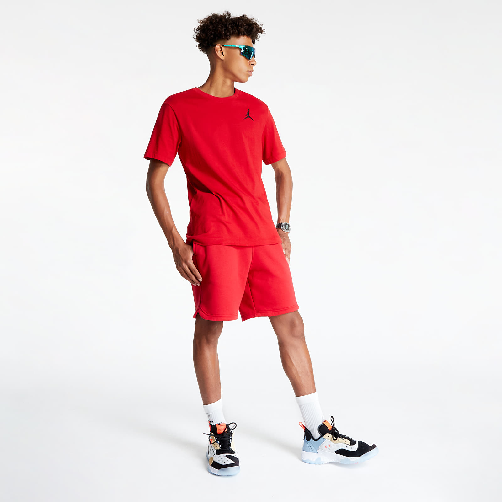 Camisetas Jordan M J Jumpman Emb Ss Crew Gym Red/Black (DC7485-687 ...
