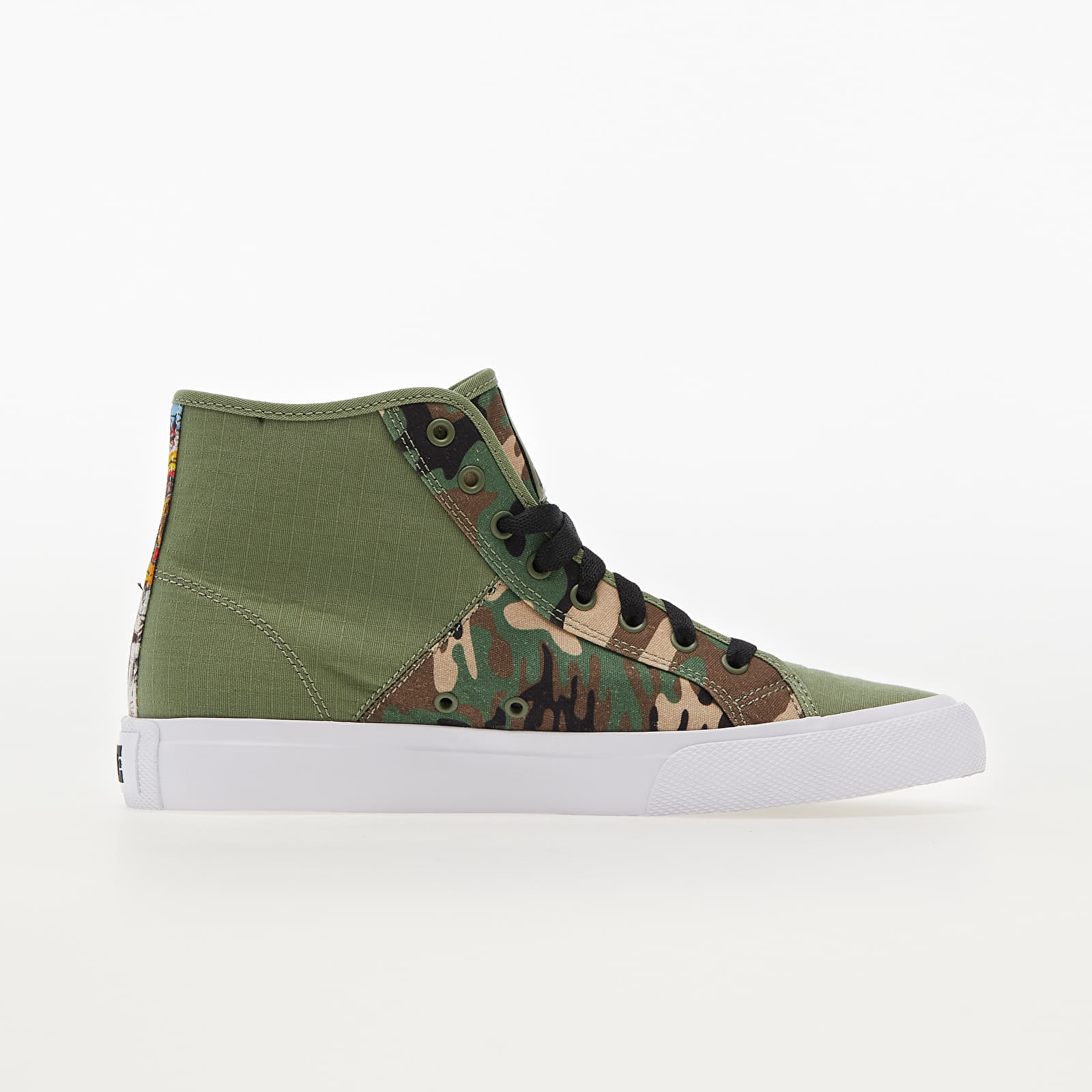 Men's shoes DC x Jean-Michel Basquiat Manual Hi Black/ Military Camo ...