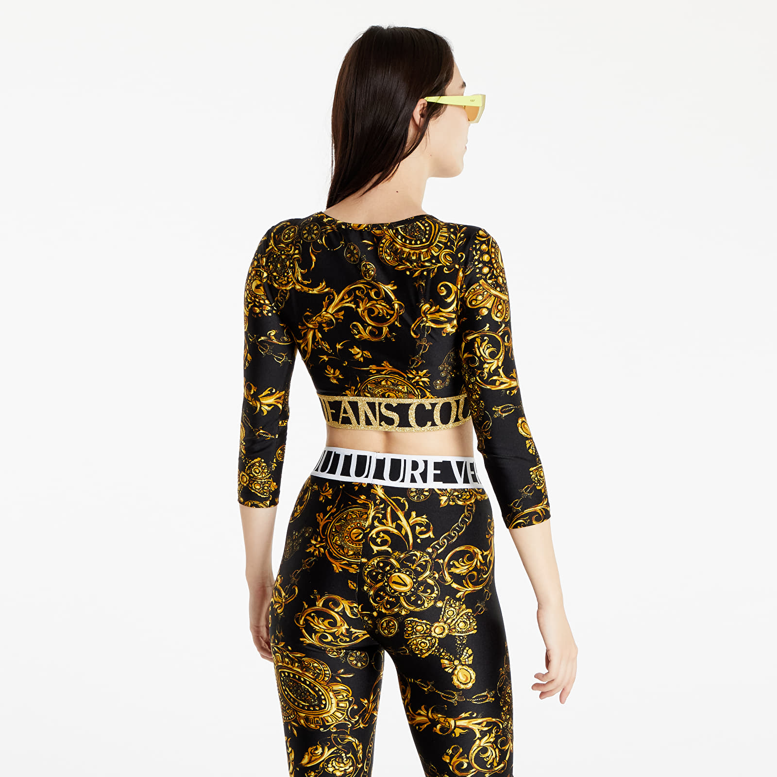 Tricouri Versace Jeans Couture Maglietta T-Shirt Black/ Gold ...